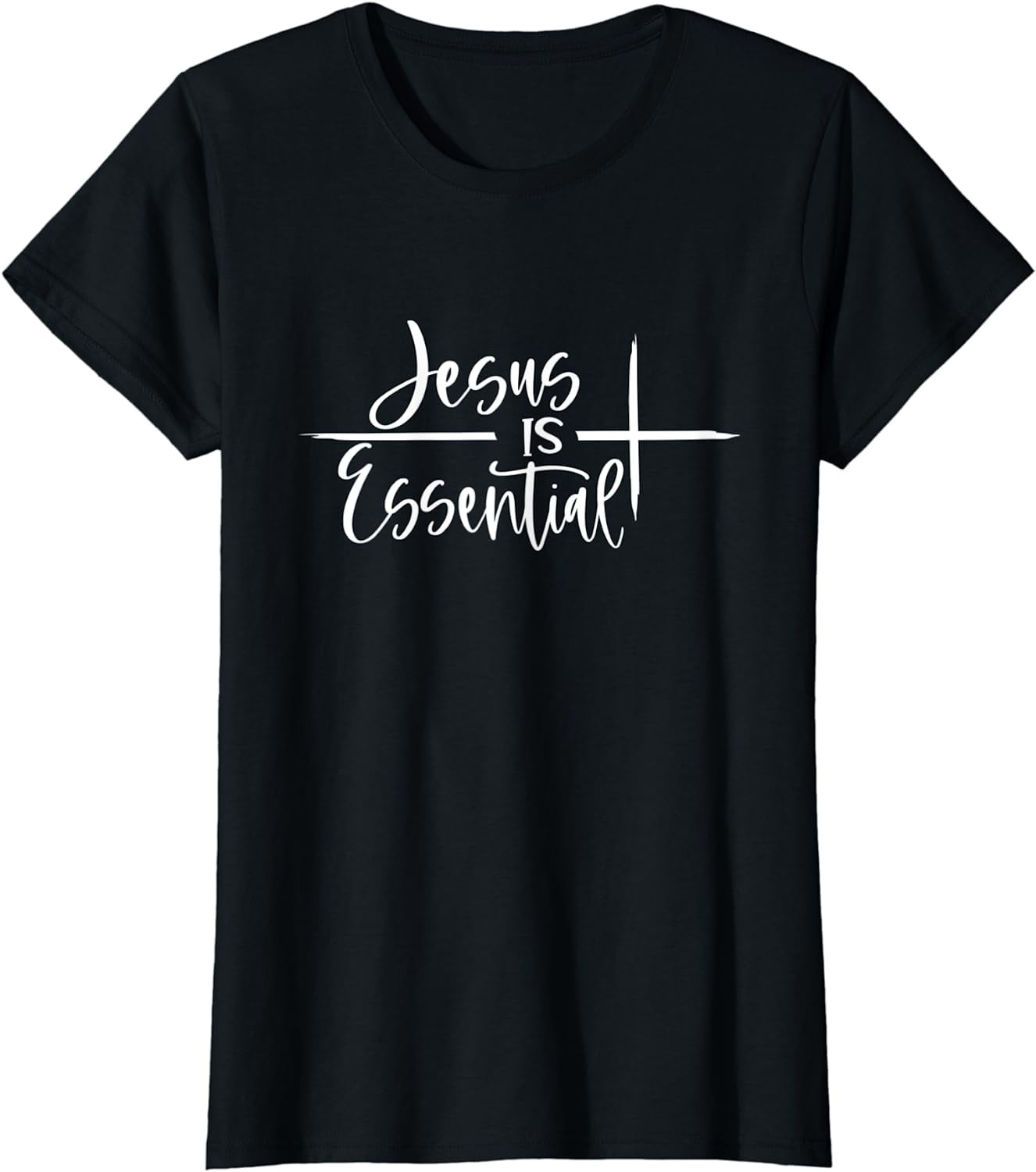 Jesus is Essential Script Cross T-Shirt - Walmart.com
