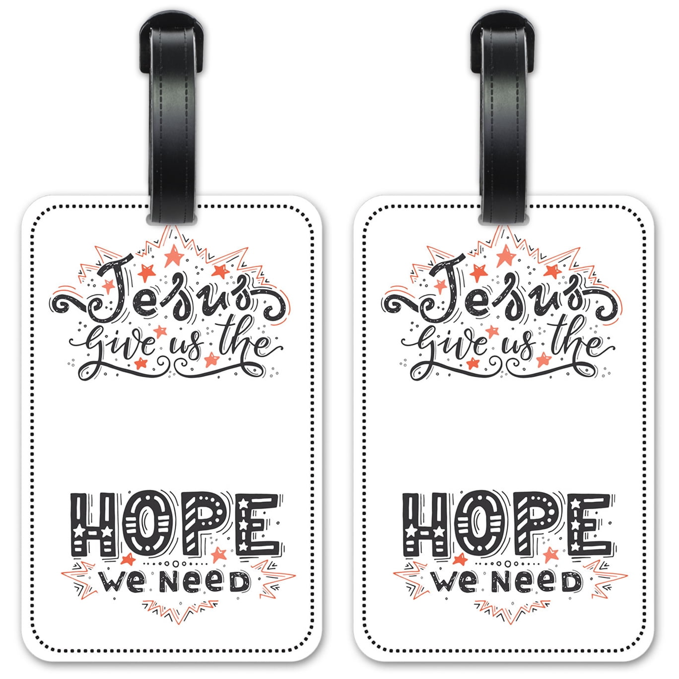 Jesus is Hope - Luggage ID Tags / Suitcase Identification Cards - Set ...