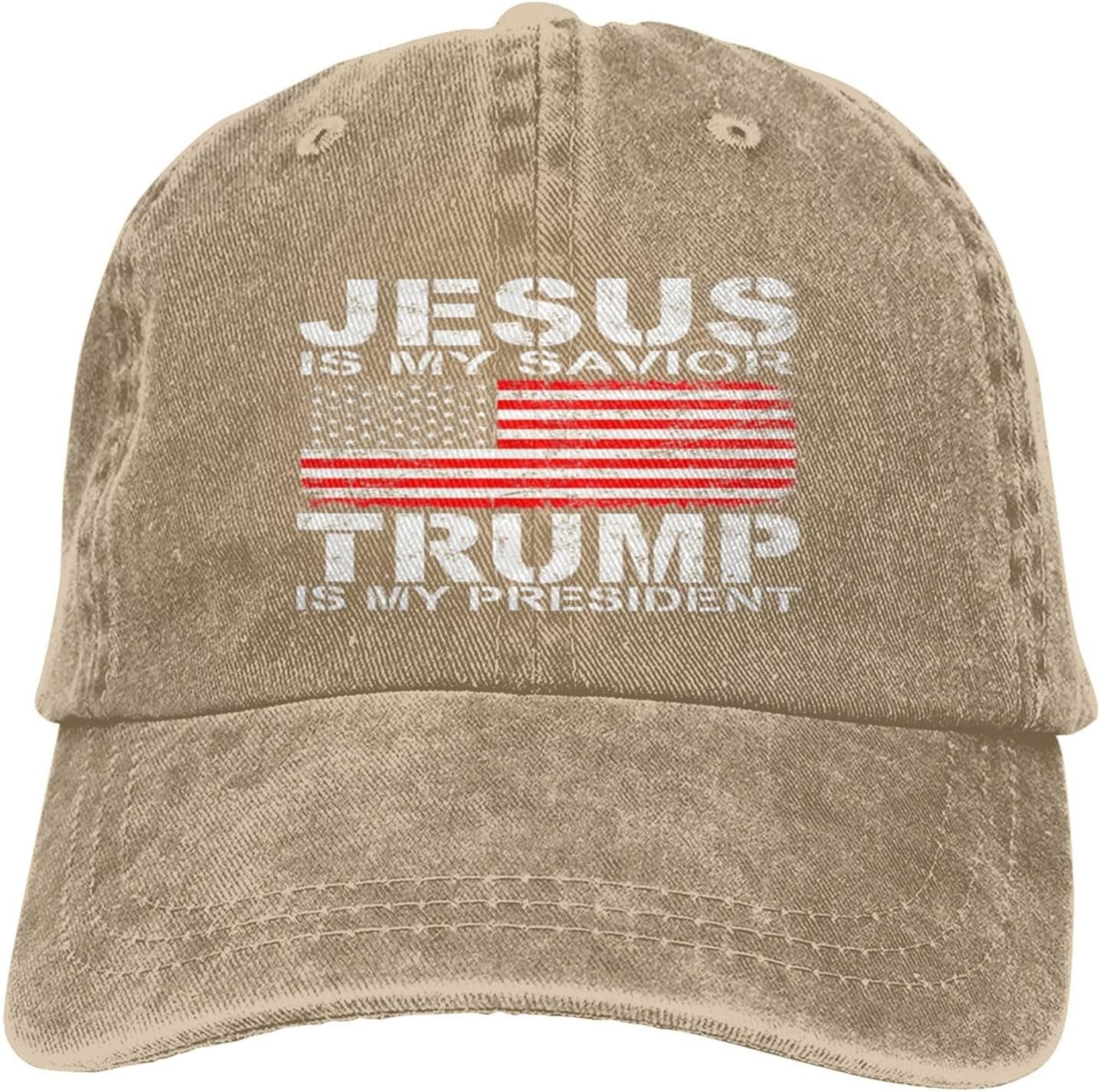 Jesus is My Savior Trump is My President Hat Cowboy Hat Retro Mens Sun ...