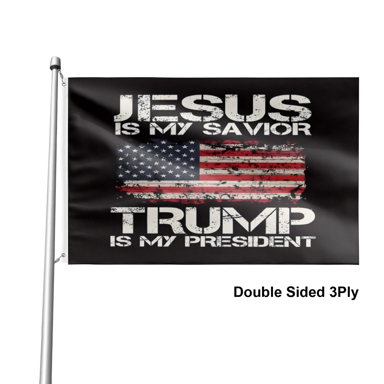 Jesus is My Savior Tump is My President Flag 3x5 Ft 3Ply Double Sided ...