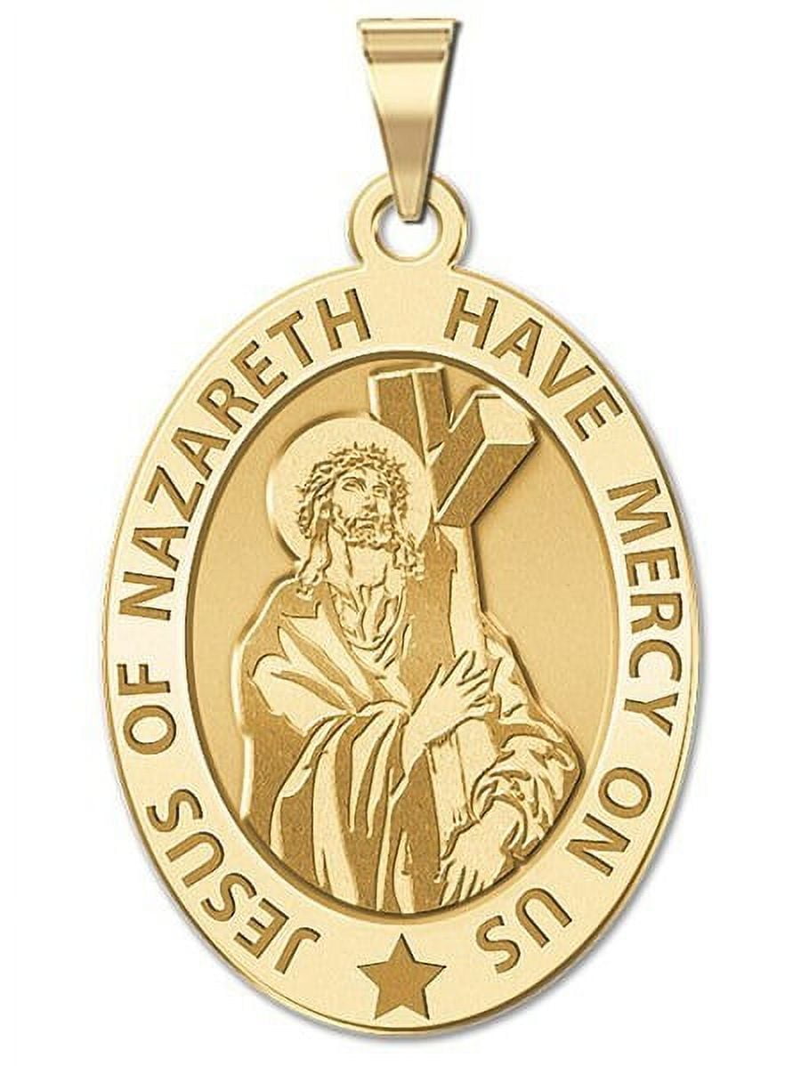 PicturesOnGold.com Jesus of Nazareth Religious Medal Female Adult - 1/2 ...