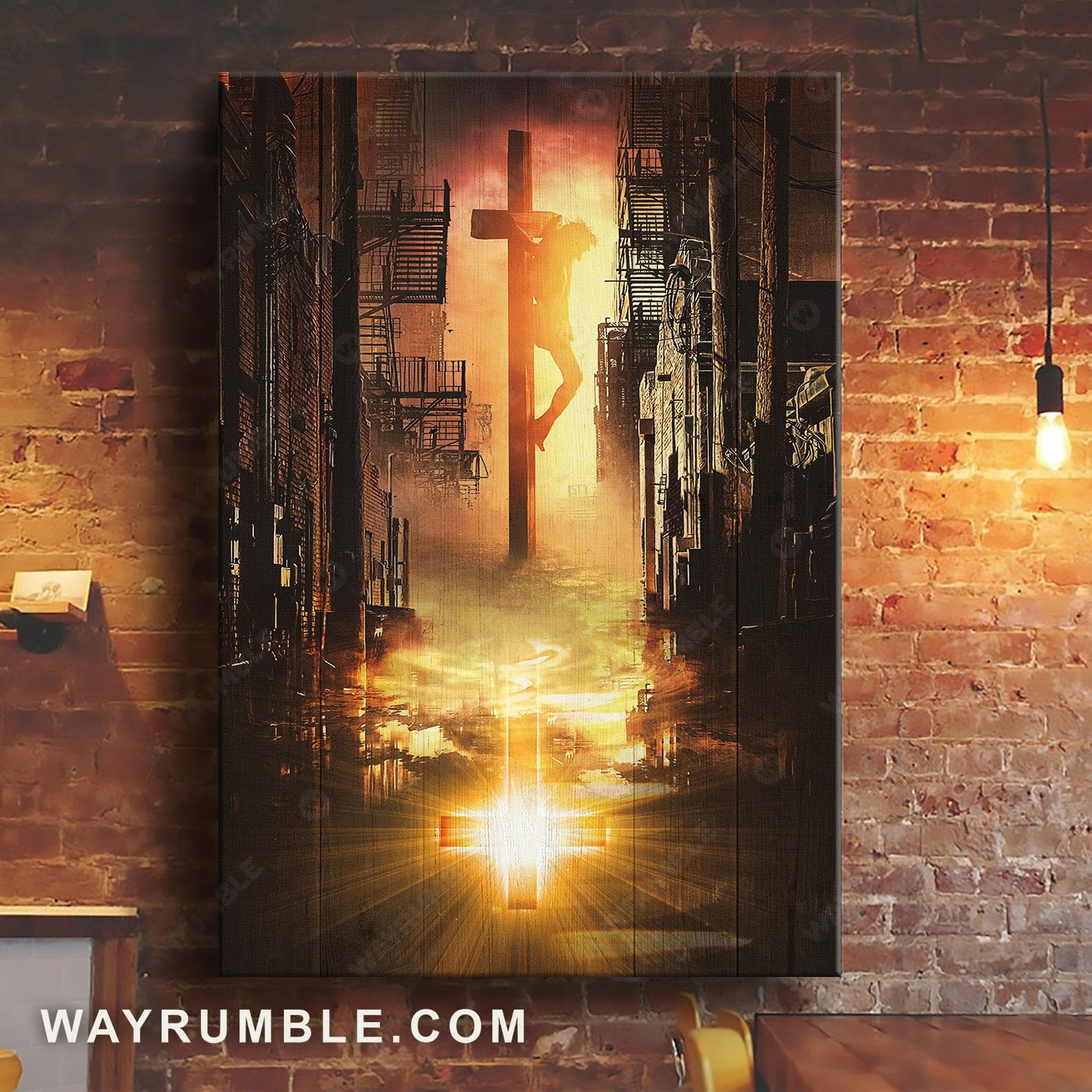 Jesus on the cross, Narrow way, Urban city, Light cross - Jesus ...