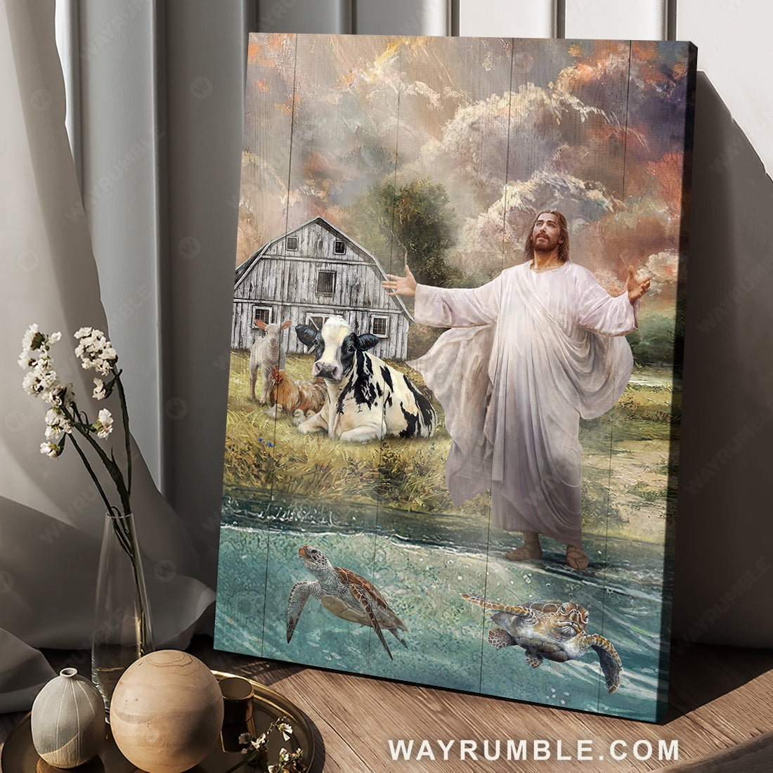 Jesus painting, Dairy cow, Sea turtle, Stunning cloud - Jesus Portrait ...