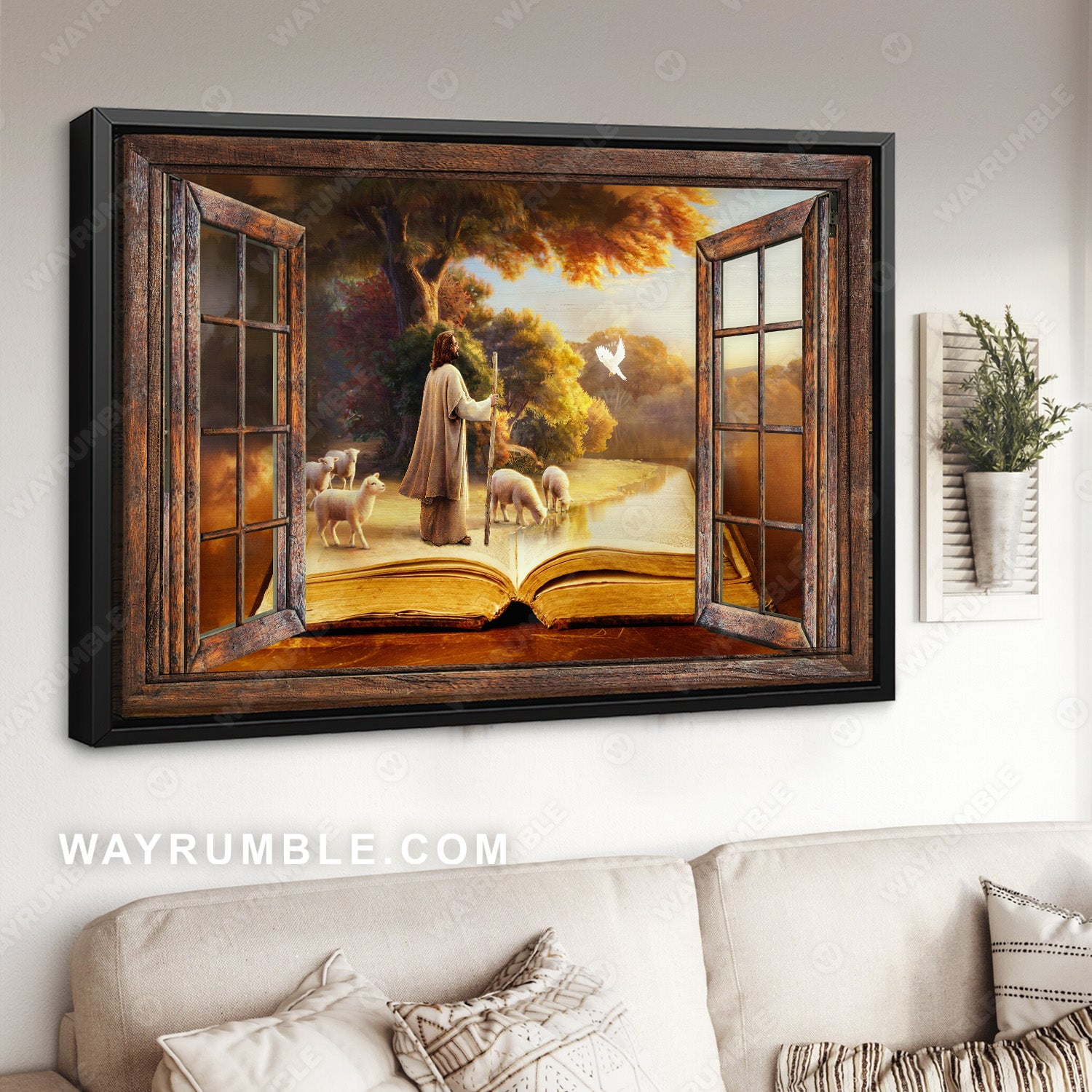 Jesus painting, Lambs of God, Forest landscape, The holy bible - Jesus ...