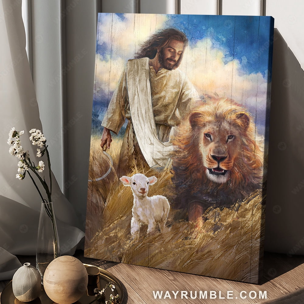 Jesus painting, Lion of Judah, Lamb of God, Wheat field, Wheat harvest ...