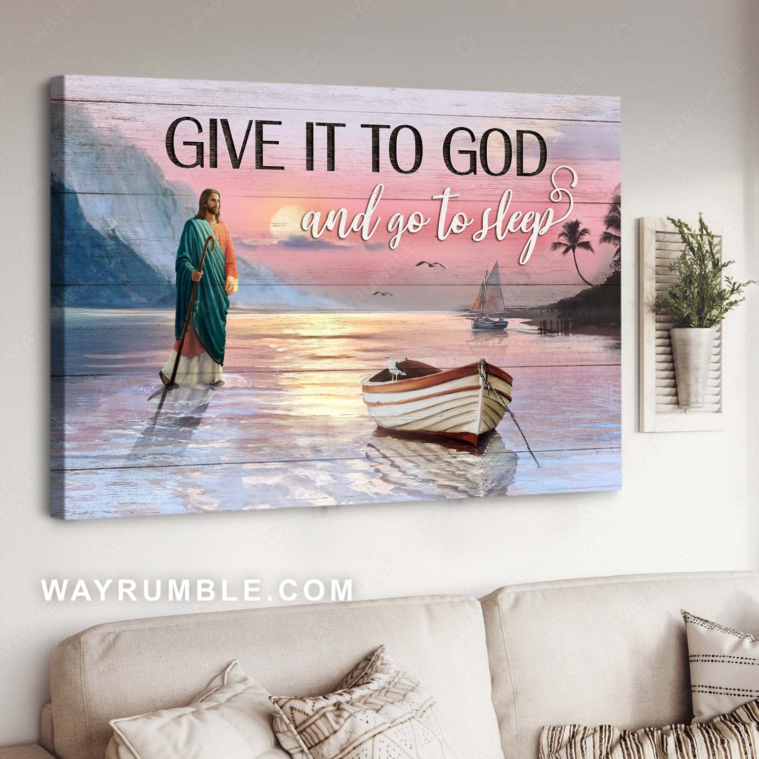 Jesus painting, Sunset on river, Awesome river boat, Give it to God and ...