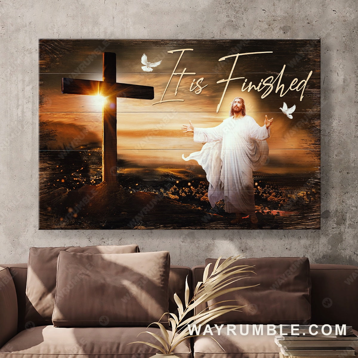 Jesus painting, The rugged cross, It is finished - Jesus Landscape ...