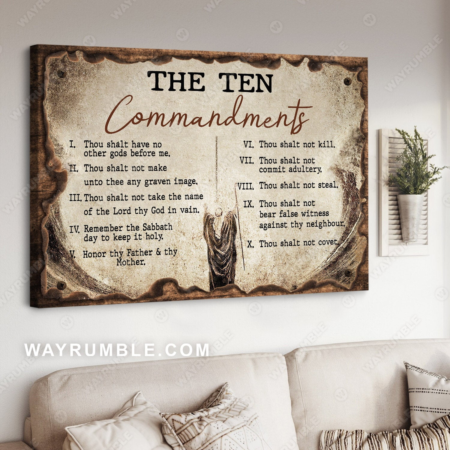 Jesus painting, Wooden background, The ten commandments - Jesus ...