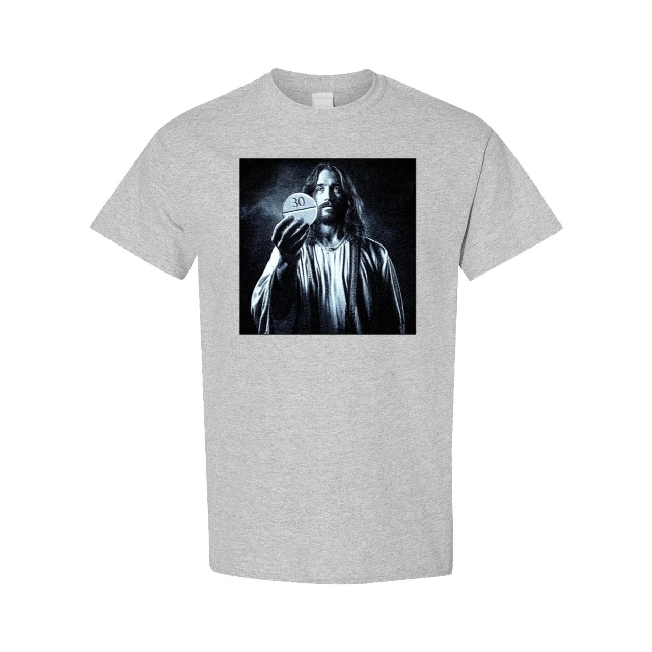 Jesus perc 30 meme heavyweight black tee shortsleeve shirt - Walmart.com