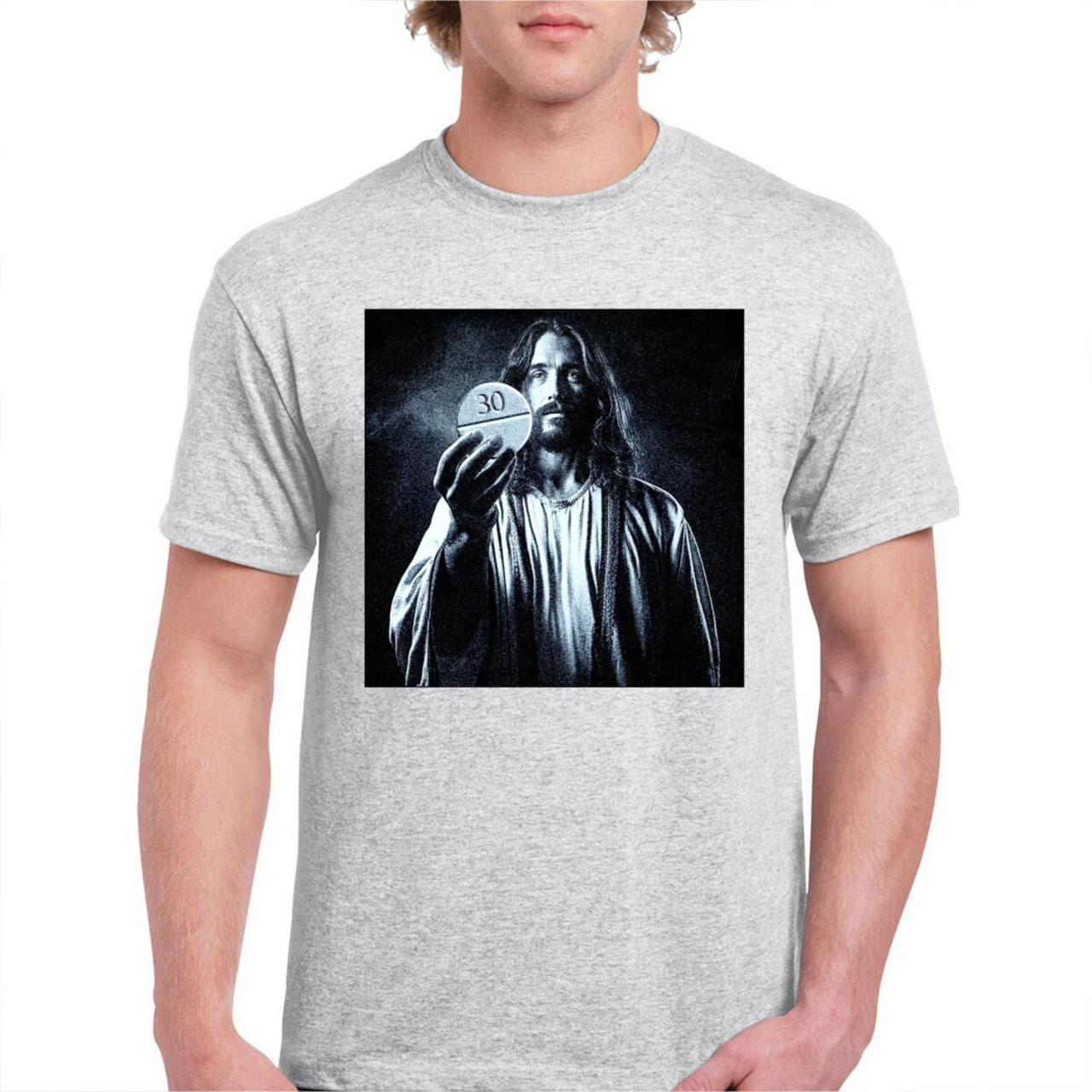 Jesus perc 30 meme heavyweight black tee shortsleeve shirt - Walmart.com