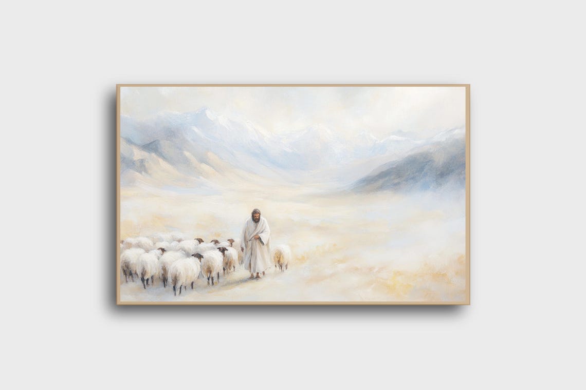 Jesus the Good Shepherd Poster Faith-Based Christian Wall Art for ...