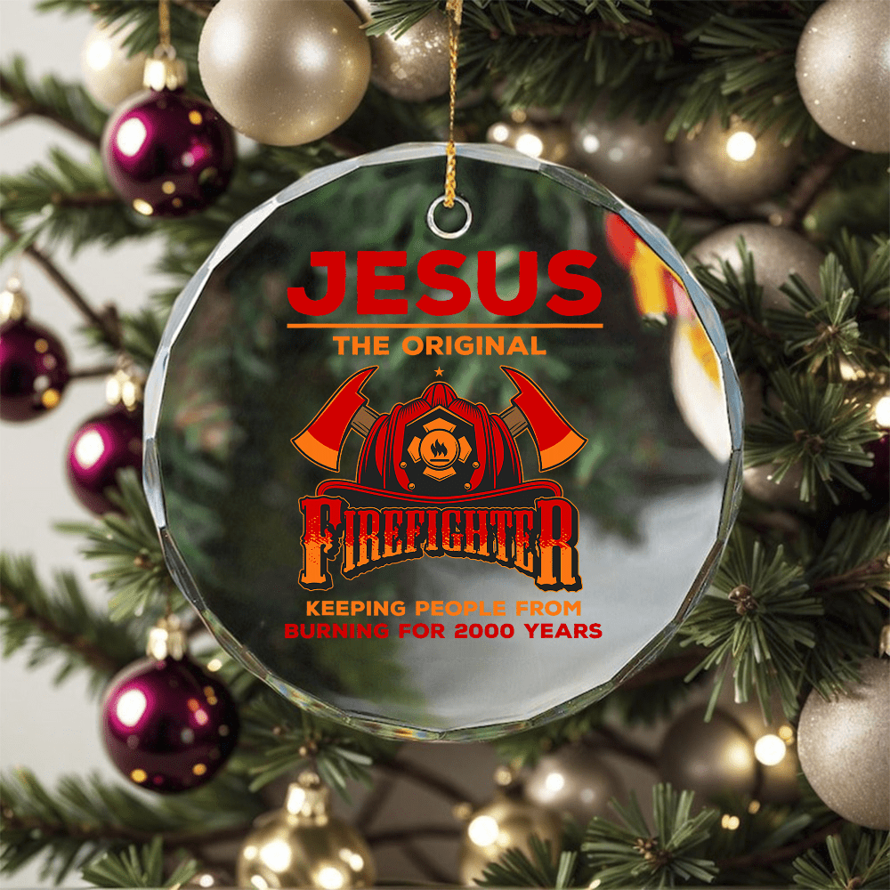 Jesus the Original Firefighter Ornament, Indoor Decoration #233 ...
