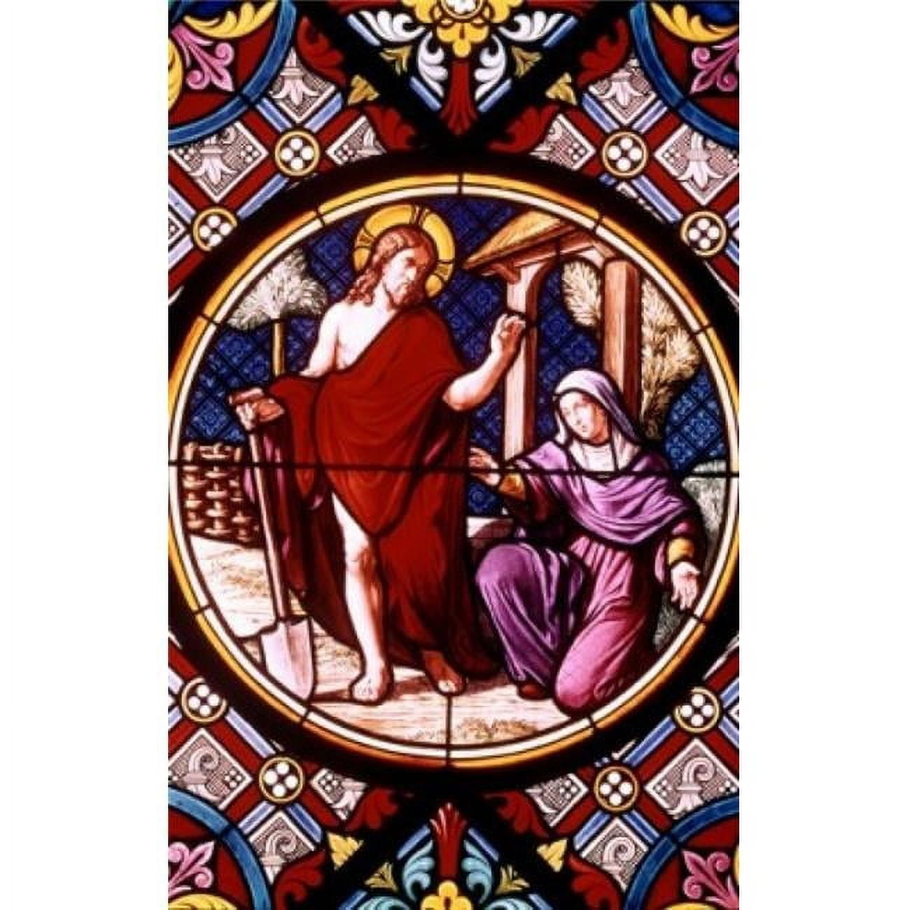 Jesus & the Woman of Samaria Stained Glass Poster Print - 18 x 24 in ...