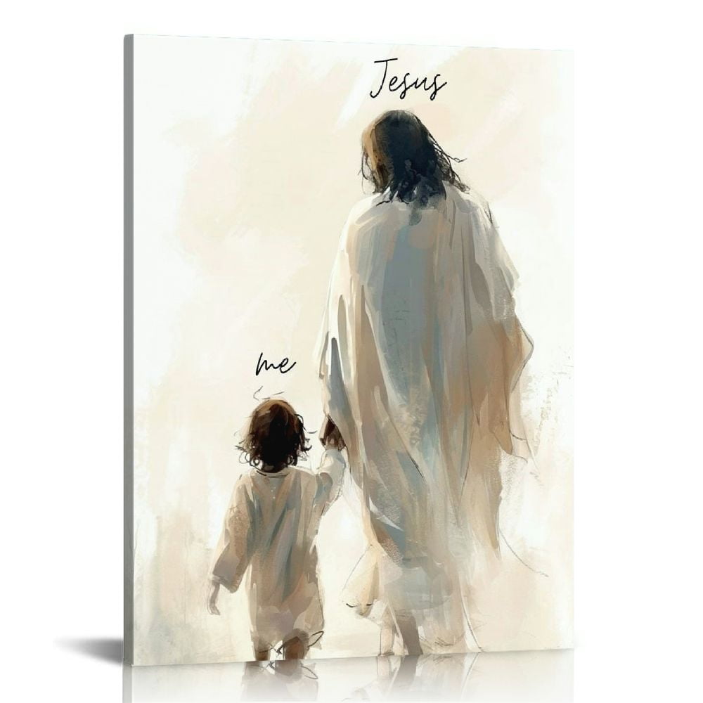 Jesus wall art decor Christian wall art,Jesus and Me Canvas Easter Wall ...