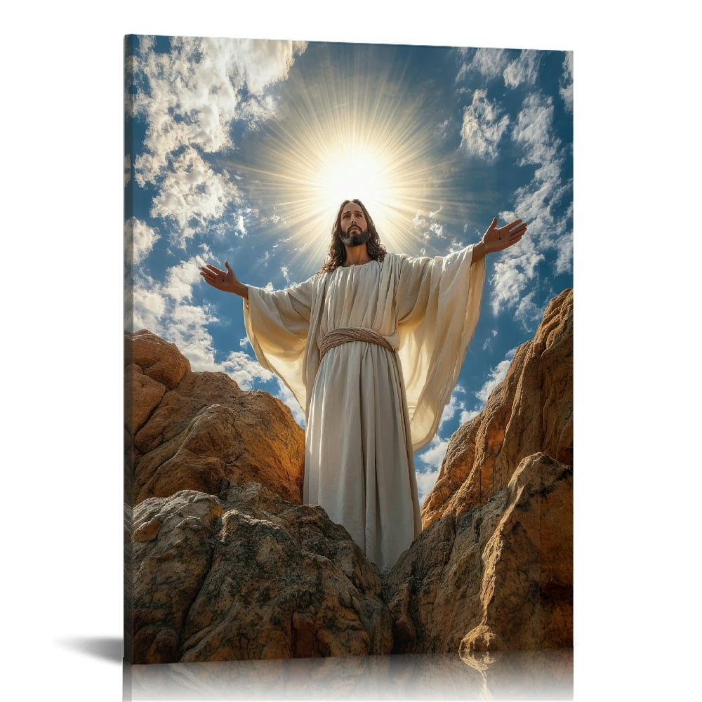 Jesus wall art decor Christian wall art, Jesus Canvas Wall Art Print ...