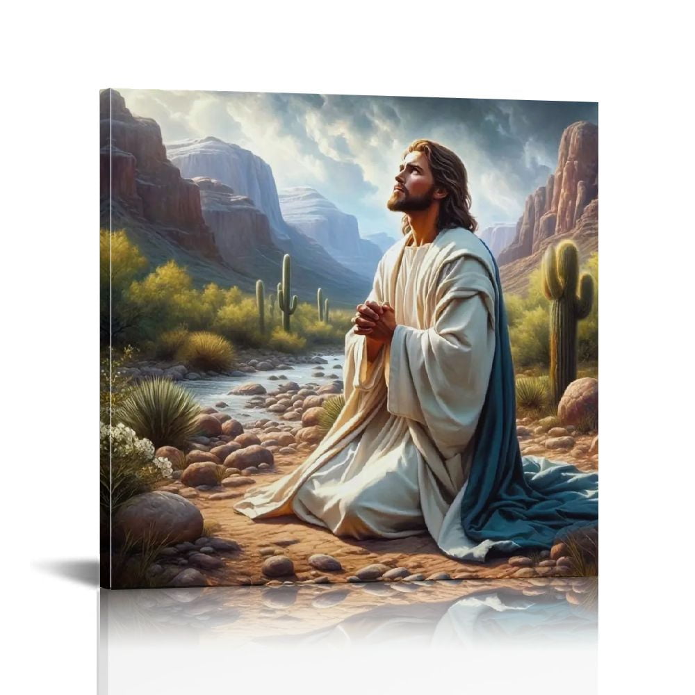 Jesus wall art decor Christian wall art, Jesus Canvas Wall Art Print ...