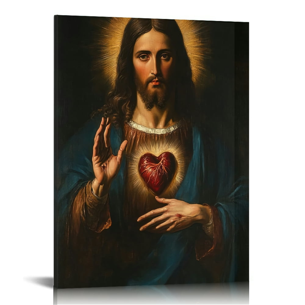 Jesus wall art decor Christian wall art, Jesus Canvas Wall Art Print ...