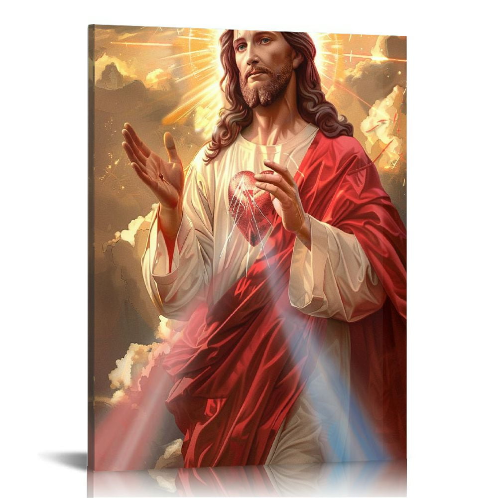 Jesus wall art decor Christian wall art, Jesus Canvas Wall Art Print ...