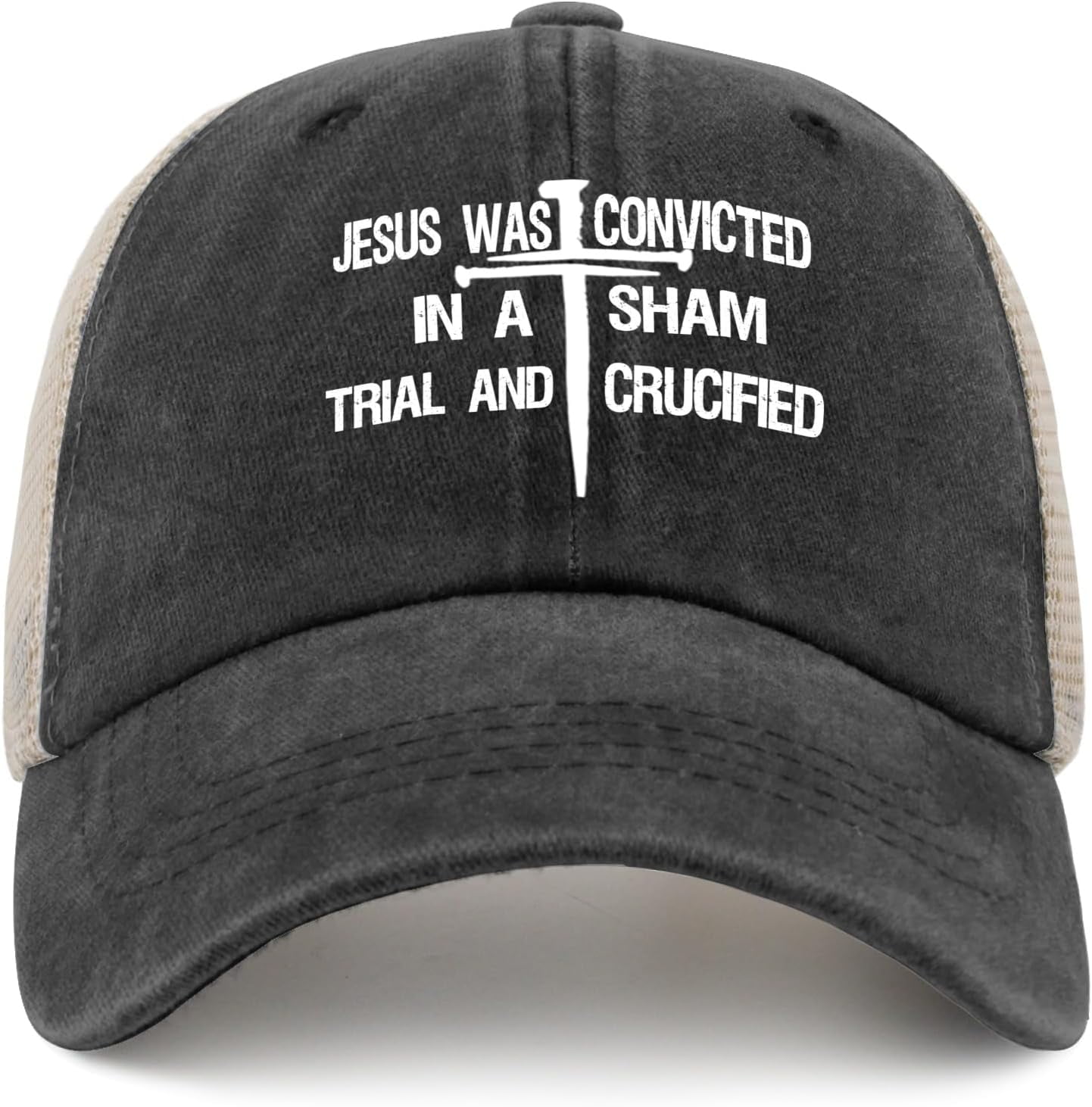 Jesus was Convicted in A Sham Trial and Crucified Cap Anime hat Hiking ...