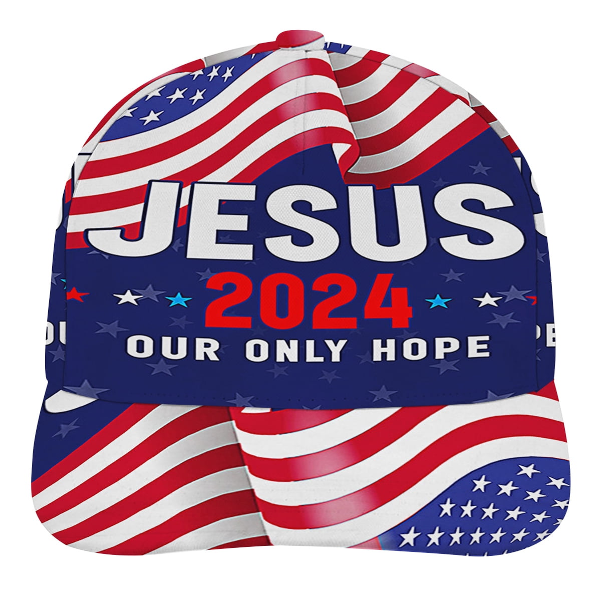 Jesus2024 Our Only Hope American flag baseball cap hat - Walmart.com