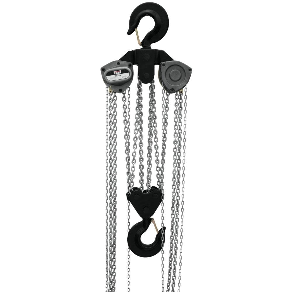 Jet 109110 L-100-1500WO-10, 15-Ton Hand Chain Hoist With 10' Lift ...