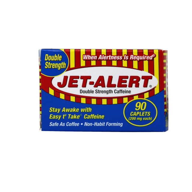 Jet Alert Double Strength Alertness Aid 200Mg Caplets 90 Each - Walmart.com