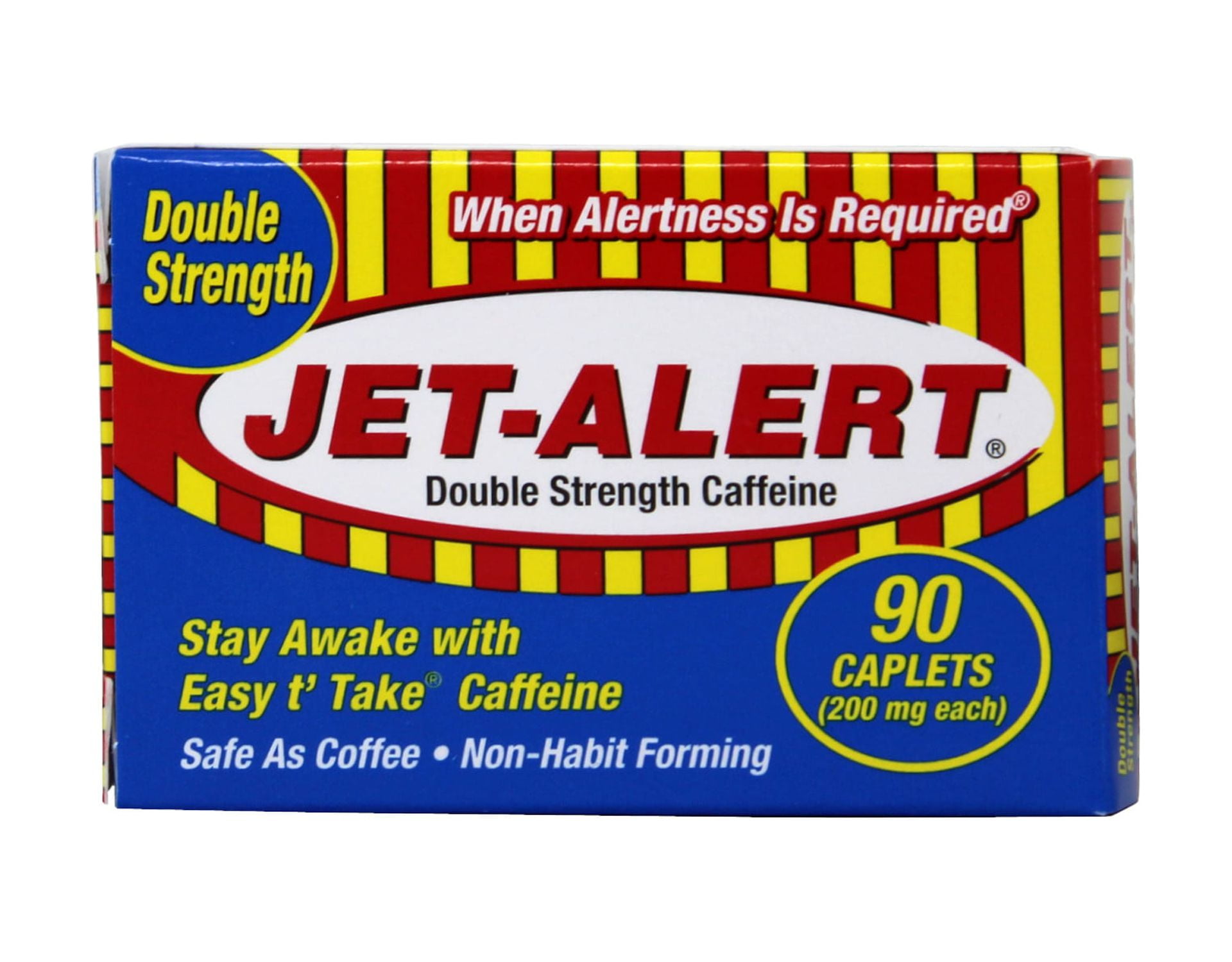 Jet Alert Double Strength Alertness Aid 200Mg Caplets 90 Each - Walmart.com