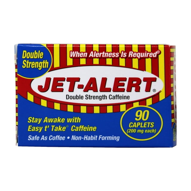 Jet Alert Double Strength Alertness Aid 200Mg Caplets 90 Each - Walmart.com