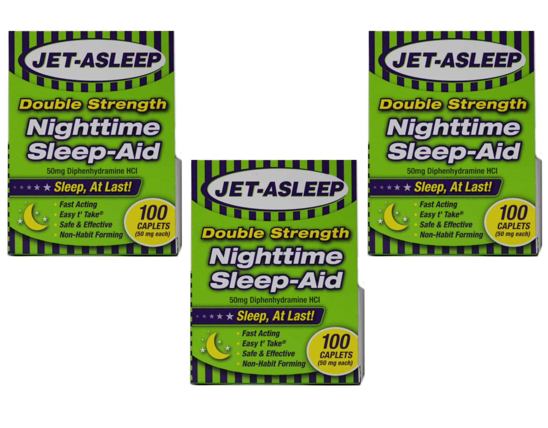 Jet-Asleep Double Strength Nighttime Sleep-Aid 100Count HSA/FSA ...