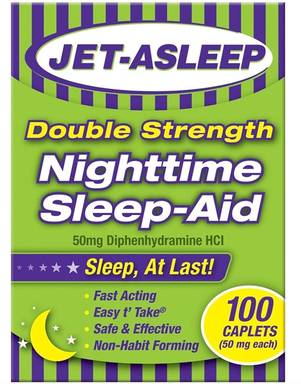 Jet-Asleep Double Strength Nighttime Sleep-Aid 100Count HSA/FSA ...