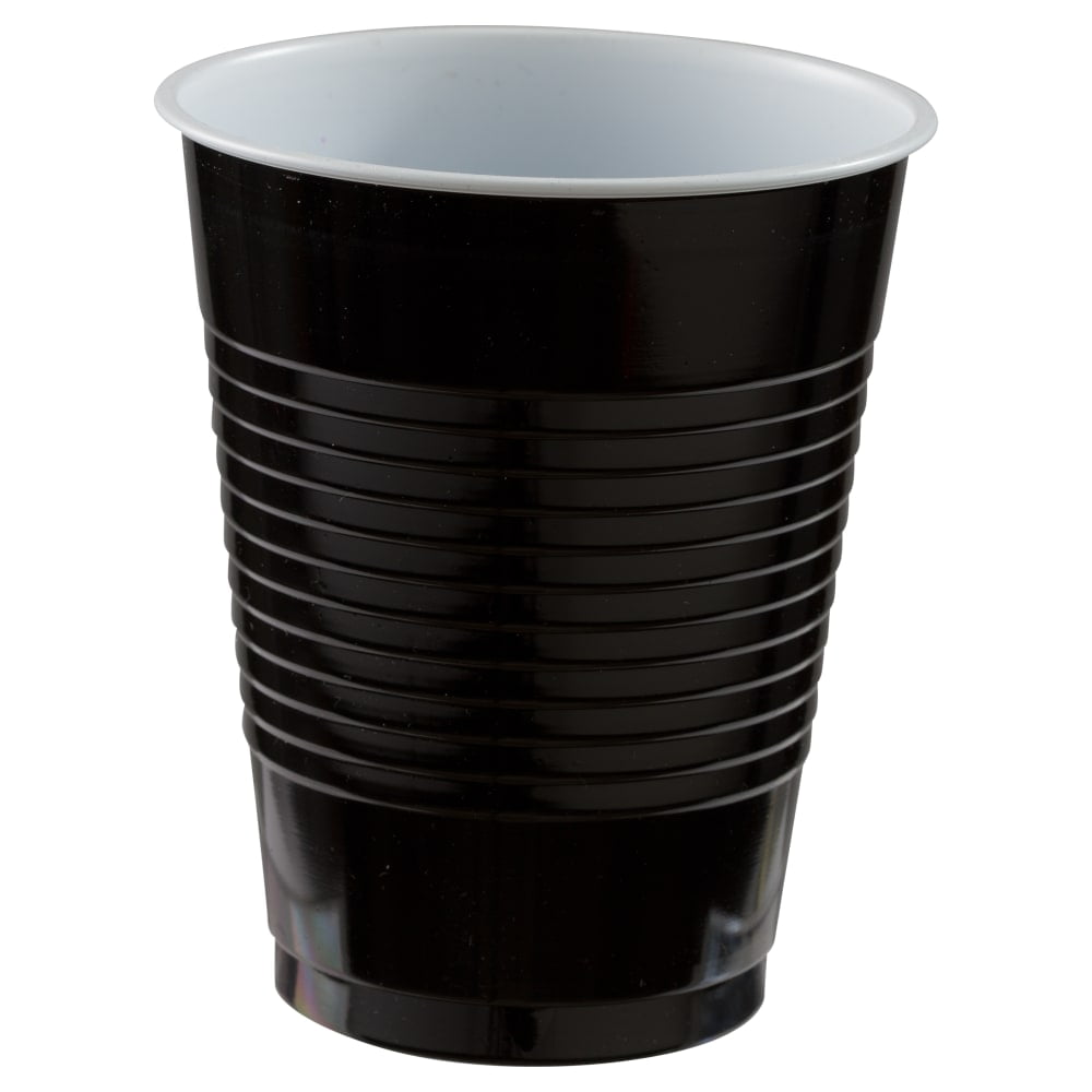 Jet Black Plastic Cups, 18 Oz - Walmart.com
