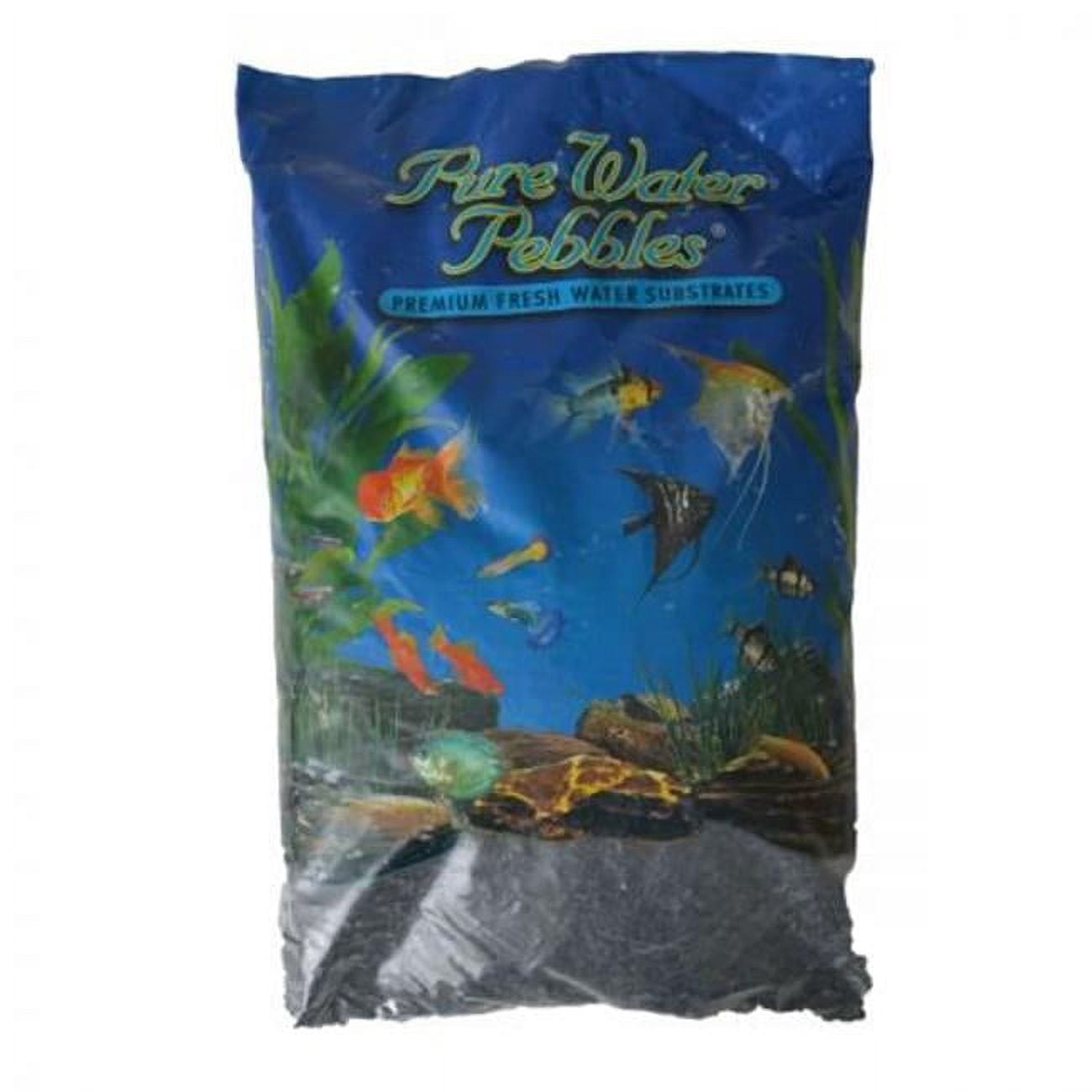 Pure Water Pebbles Aquarium Gravel - Jet Black - 2 lbs (3.1-6.3 mm ...