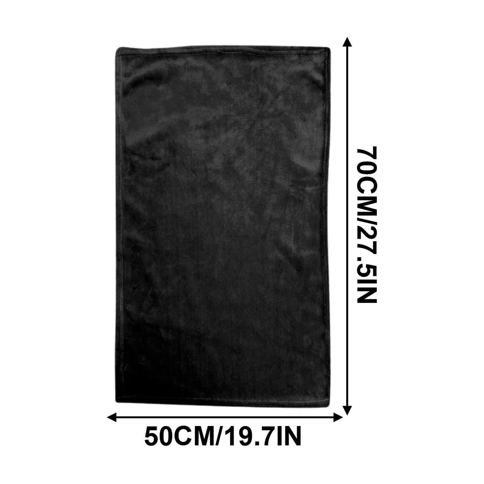Jet Black Thermal Flannel Spa Blanket 50x70cm Hypoallergenic Non ...