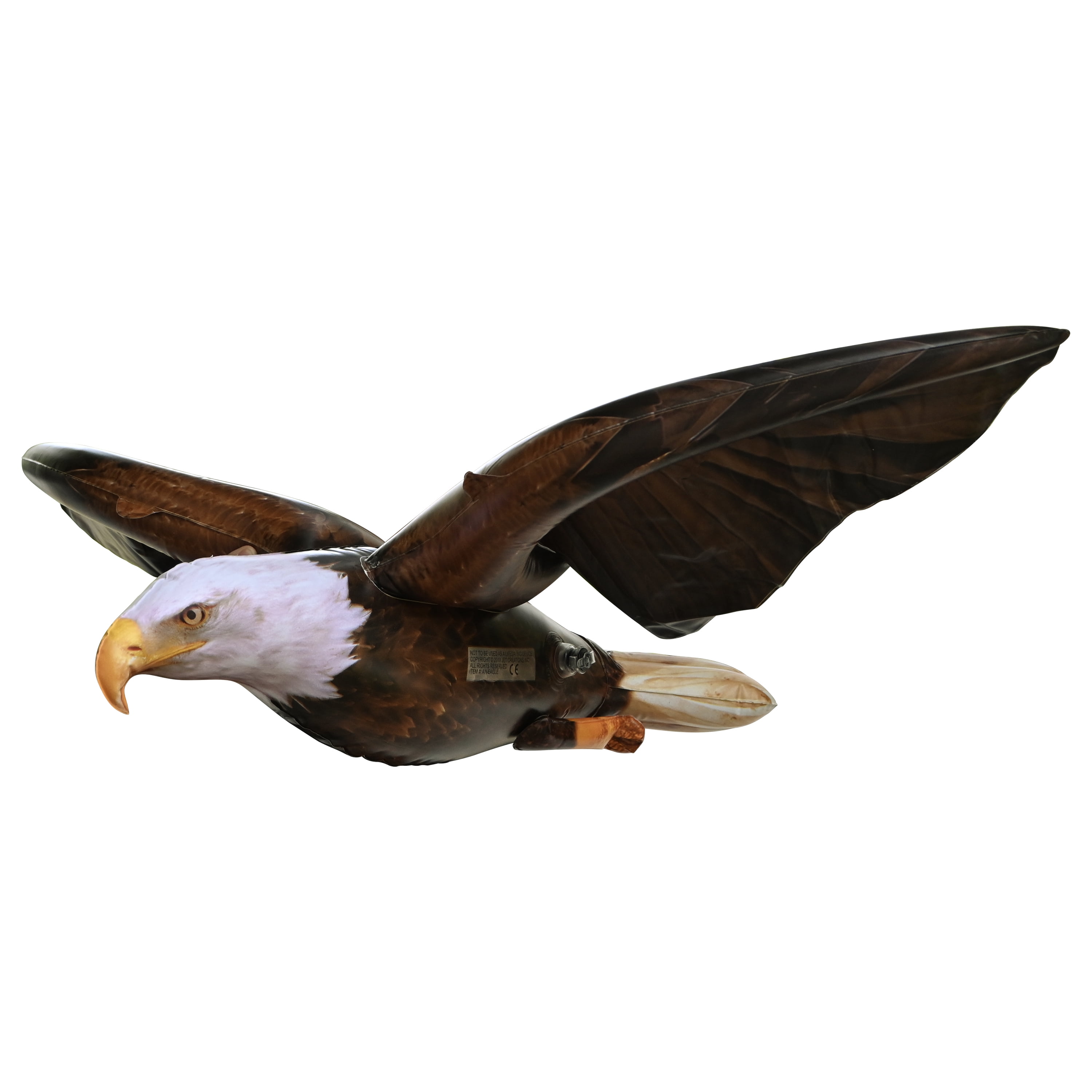 Jet Creations 38" Wingspan Inflatable Bald Eagle, Dark Brown, Realistic ...