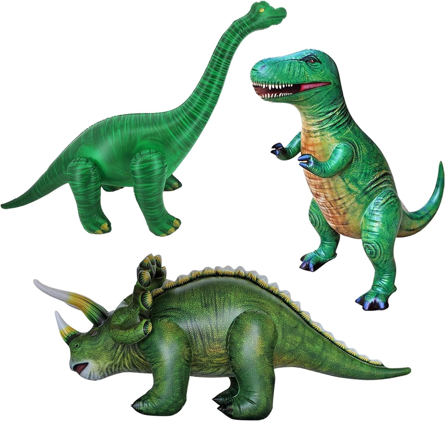 Jet Creations 3pk T. Rex Brachiosaurus Triceratops Inflatable, 37-48 ...
