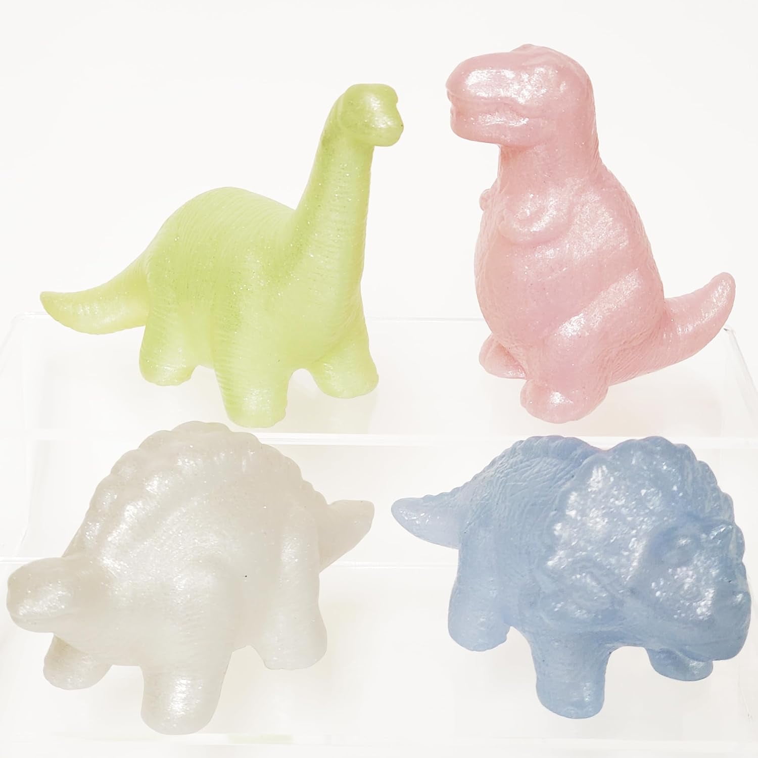 Jet Creations 4-pk Dinosaur Figure Set, 4.5” Pearlscent 4 Colors ...