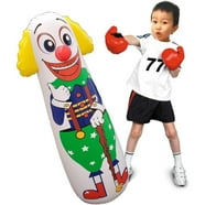 "Warm Fuzzy Toys - 46"" Bozo The Clown Inflatable 3-D Bop Bag, Punch ...