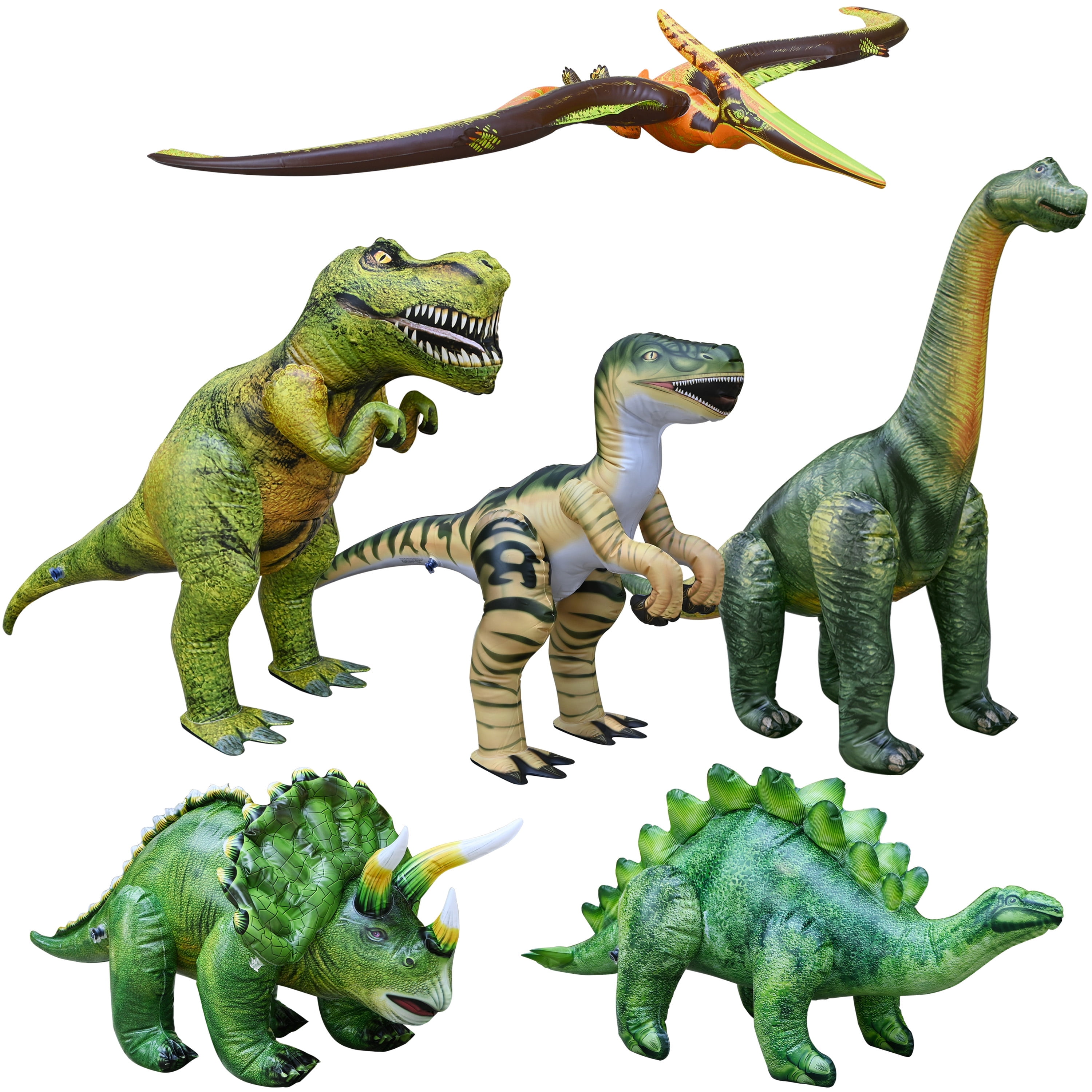 Jet Creations Inflatable Dinosaurs 6 Pack Inflatable Dinos Realistic ...