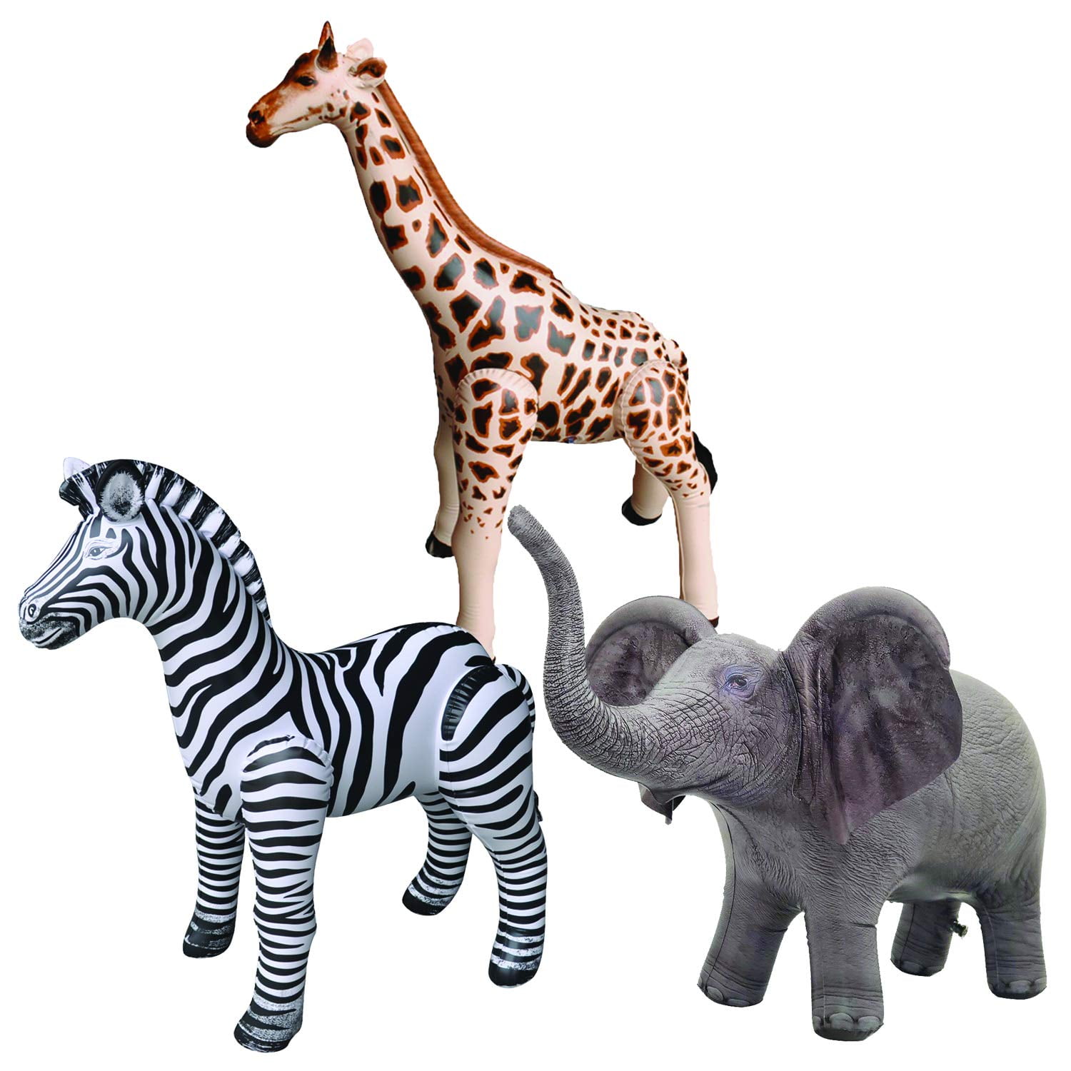 Jet Creations Safari 3 Pack: Giraffe, Zebra, Elephant Perfect for Pool ...