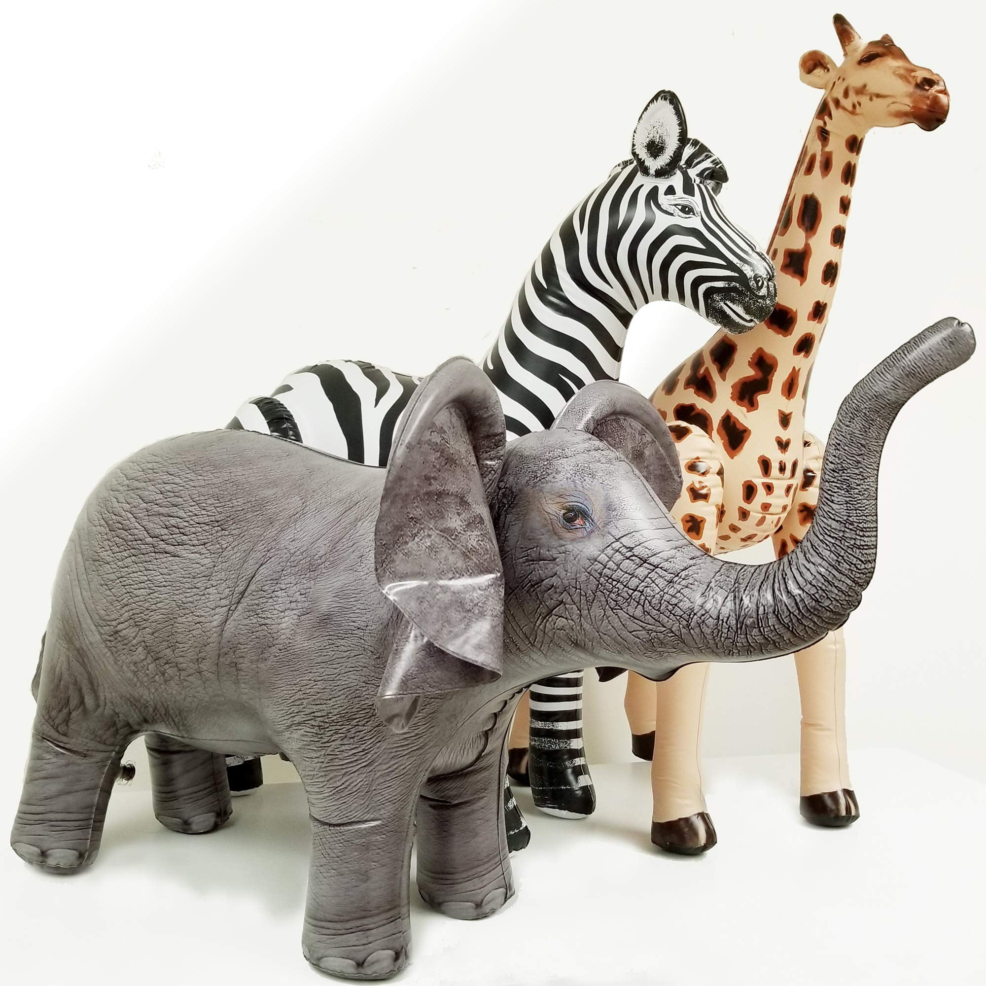 Jet Creations Safari Pack: Giraffe, Zebra, Elephant for Pools, Parties ...