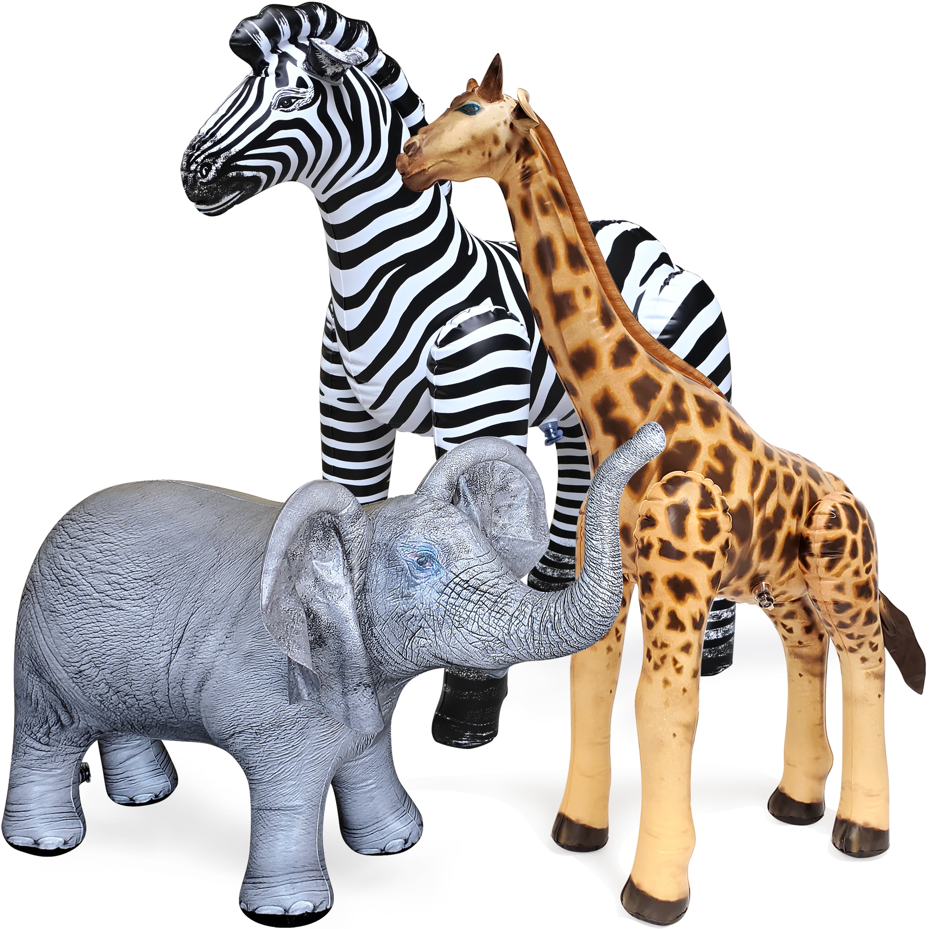 Jet Creations Safari 3 Pack: Giraffe, Zebra, Elephant Perfect for Pool ...