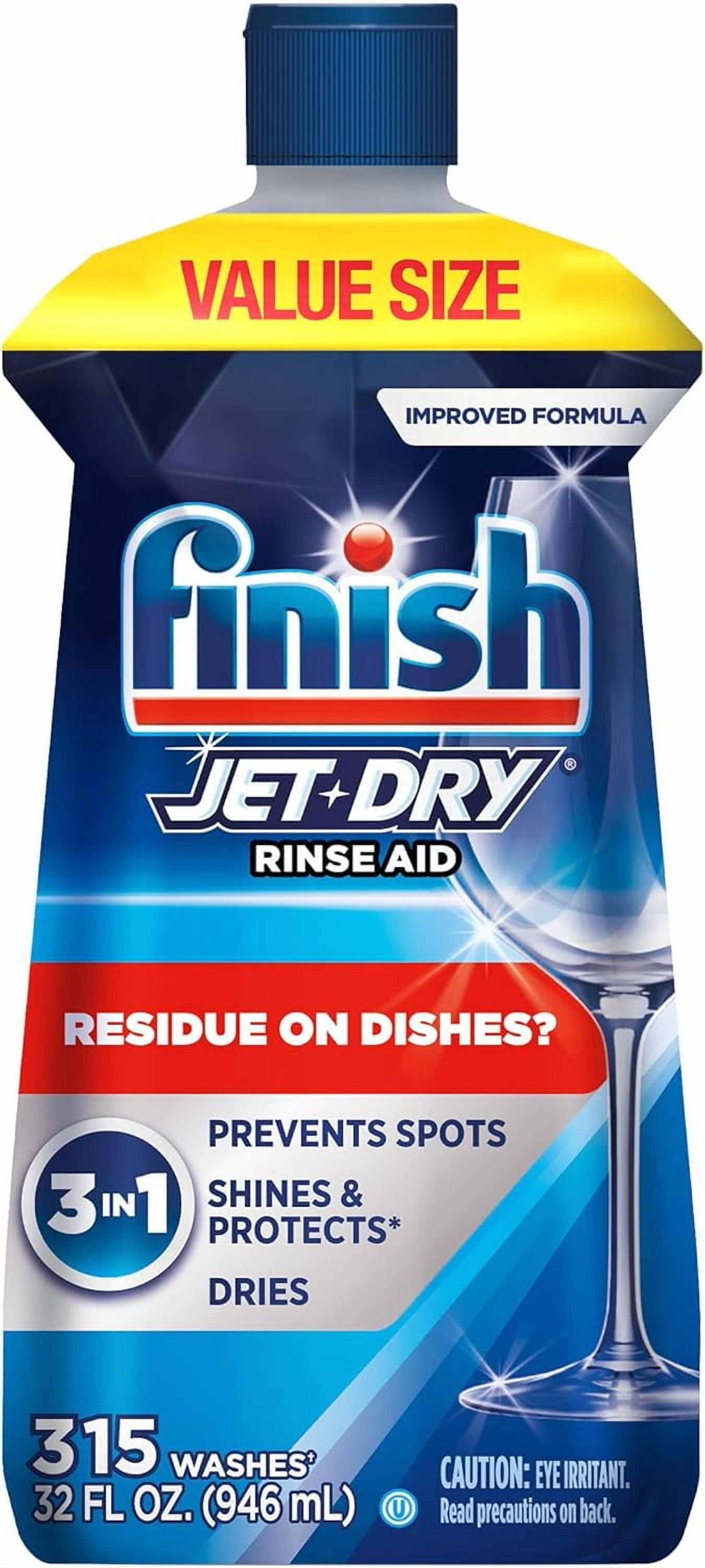 Jet-Dry Dishwasher Rinse Aid, Compatible with Dishwasher Detergent ...