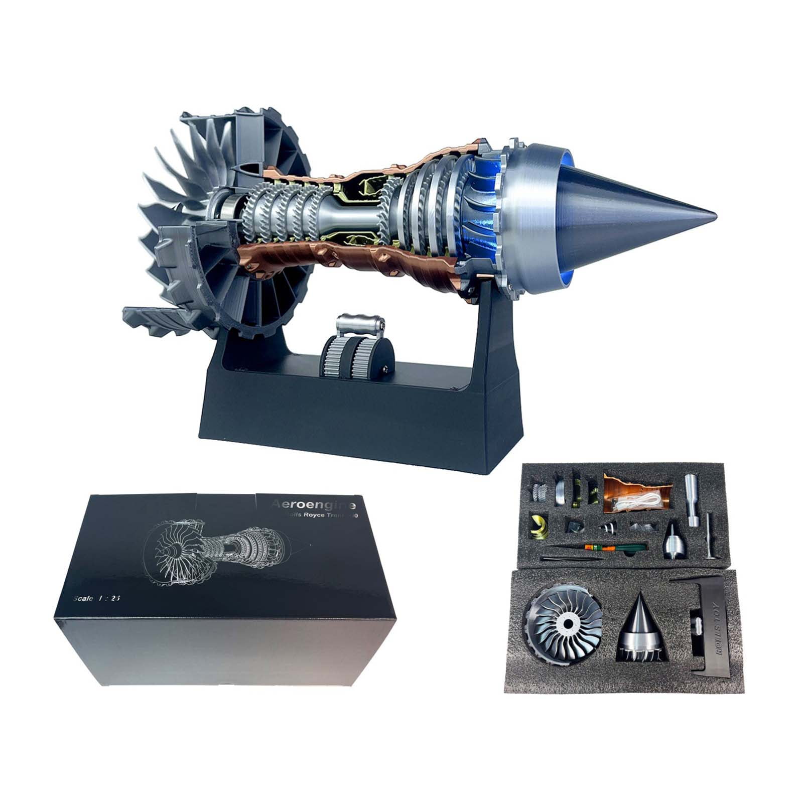 Jet Engine Model Kit,TR900 Turbofan Aircraft Engine Model 3D Printing ...