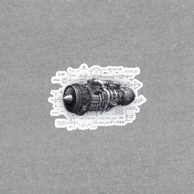 Jet Engine Schematic Sticker Aviation Decal For Pilots & Engineersphone ...