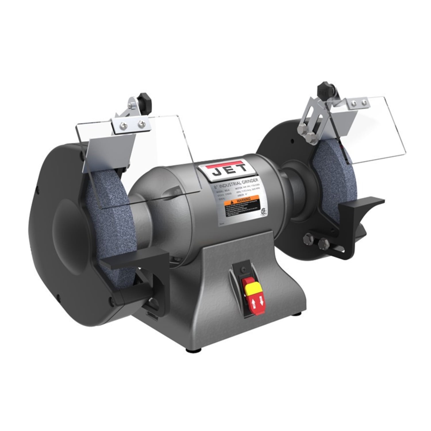 Jet 10-Inch Industrial Bench Grinder, 1800 RPM, Variable Speed, Cast ...