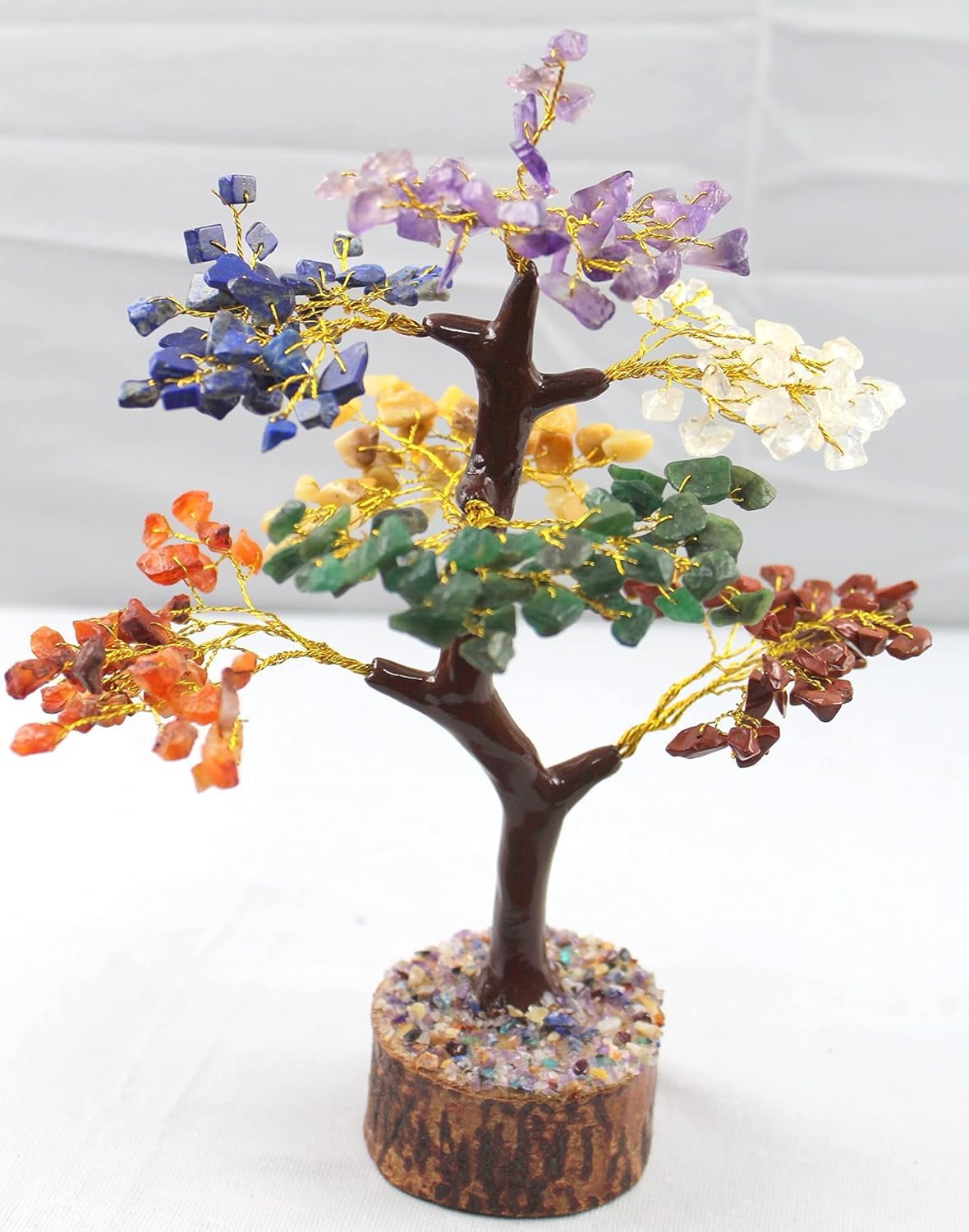 Jet International 7 Chakra Crystal Tree Healing Gemstone Crystal Bonsai ...