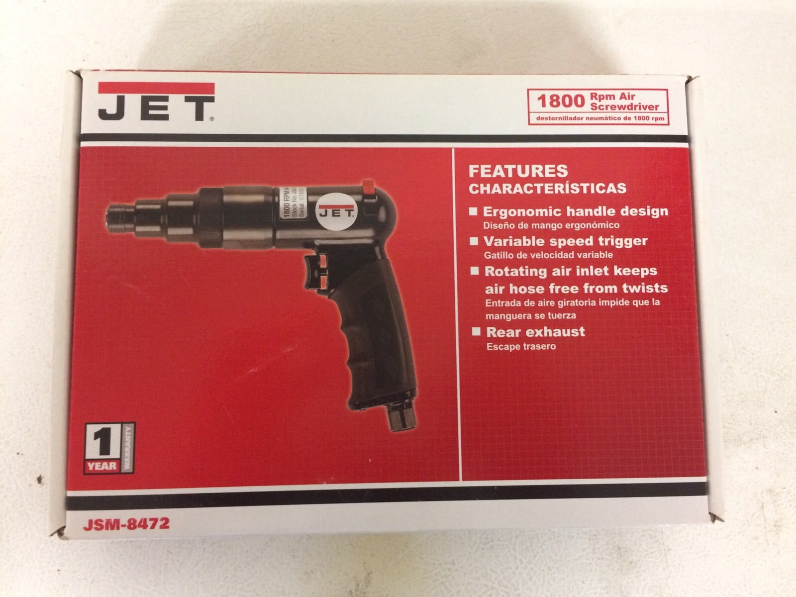 Jet JSM-8472 Air Screwdriver 145 FTLB Torque 1800 RPM, Free Shipping ...