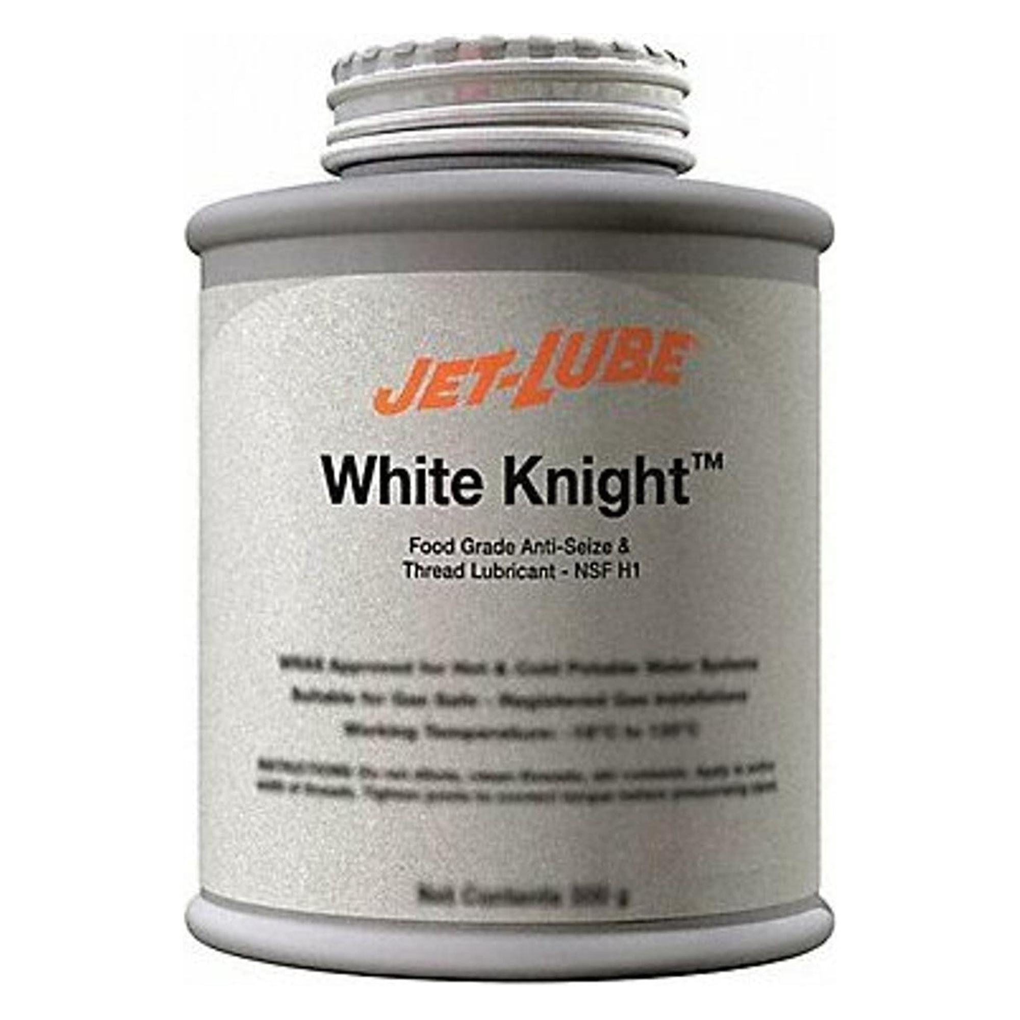 Jet-Lube White Knight Food Grade Anti-Seize Compounds, 1 lb Brush Top ...