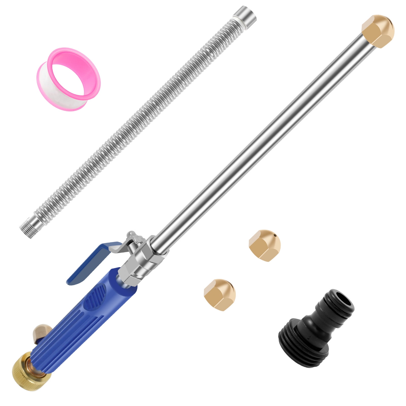 Jet Nozzle for Garden Hose with 2 Different Nozzles and Hose Quick ...