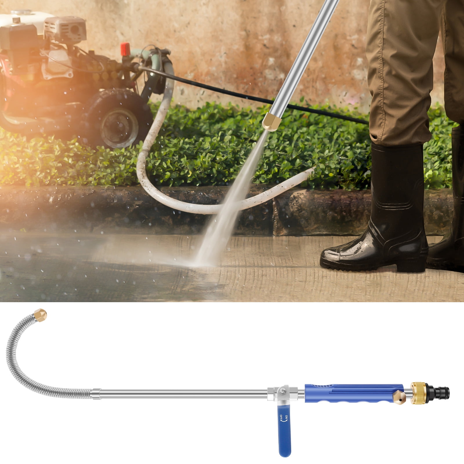 Jet Nozzle for Garden Hose with 2 Different Nozzles and Hose Quick ...